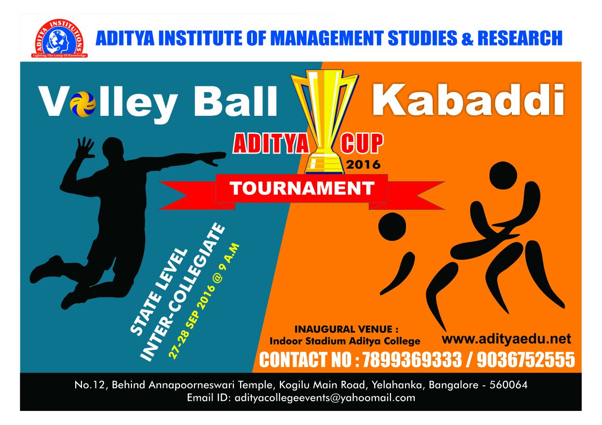 “ADITYA CUP” State Level Inter-Collegiate ,Volleyball & Kabaddi ...